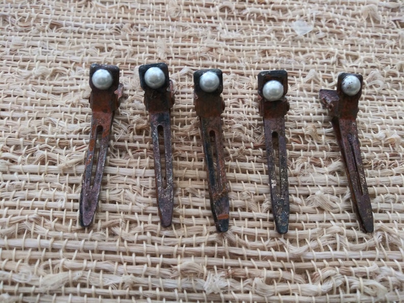 Rusted Alligator Clips Set of 5 Rusted Embellishments for - Etsy