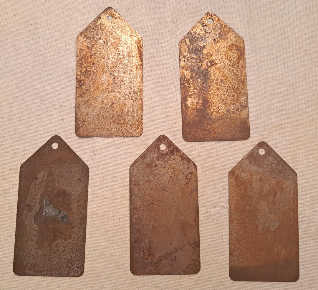 Rusted Metal Tags for Your Junk Journals Triangle Shape Top - Etsy