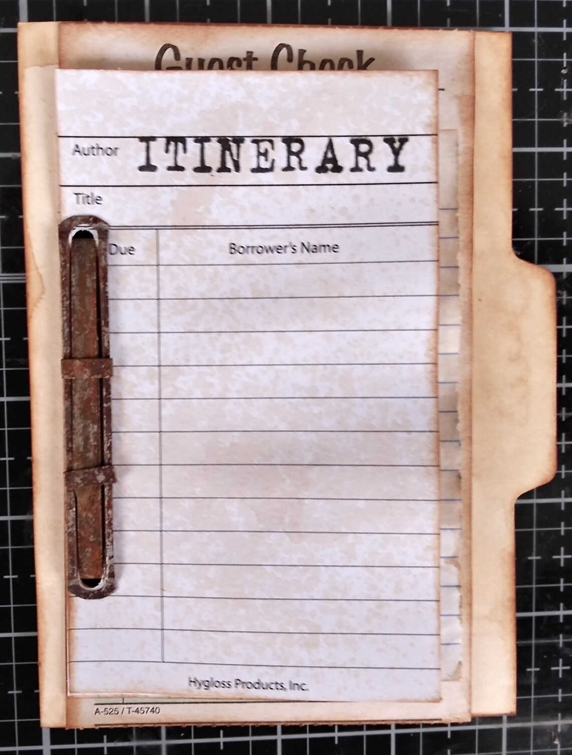 Travel Junk Journal Insert With Rusted Metal Prong Fasteners | Etsy