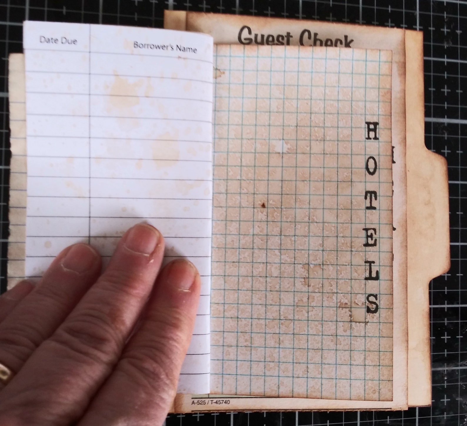 Travel Junk Journal Insert With Rusted Metal Prong Fasteners | Etsy