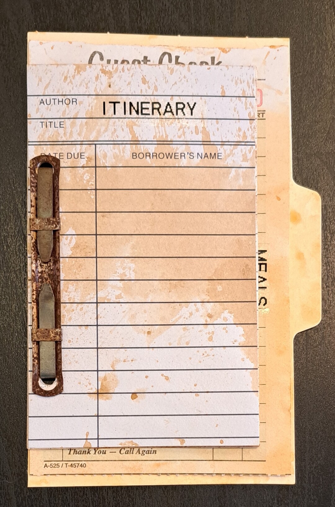 Travel Junk Journal Insert With Rusted Metal Prong Fasteners, Set of 3 ...