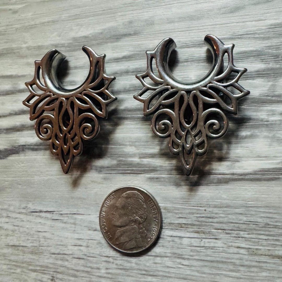 Ornate Stainless Steel 16mm Silver Ear Saddles - Etsy