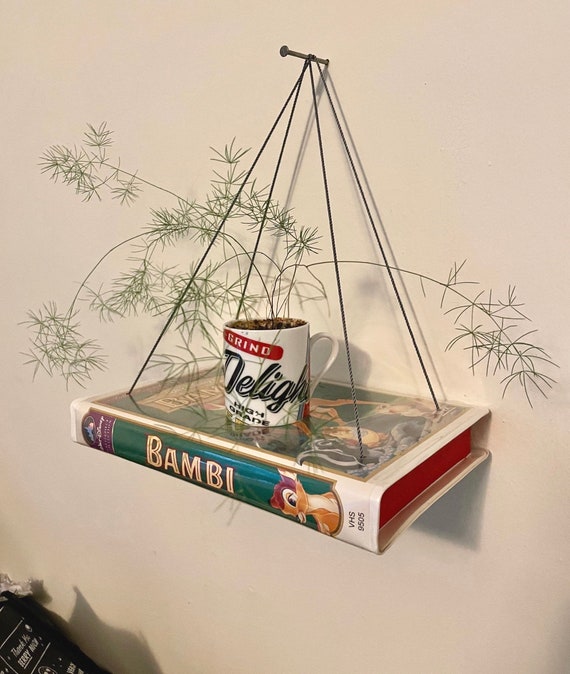 Bambi VHS Tape Shelf Upcycled VHS Shelf Small Rope Shelf | Etsy