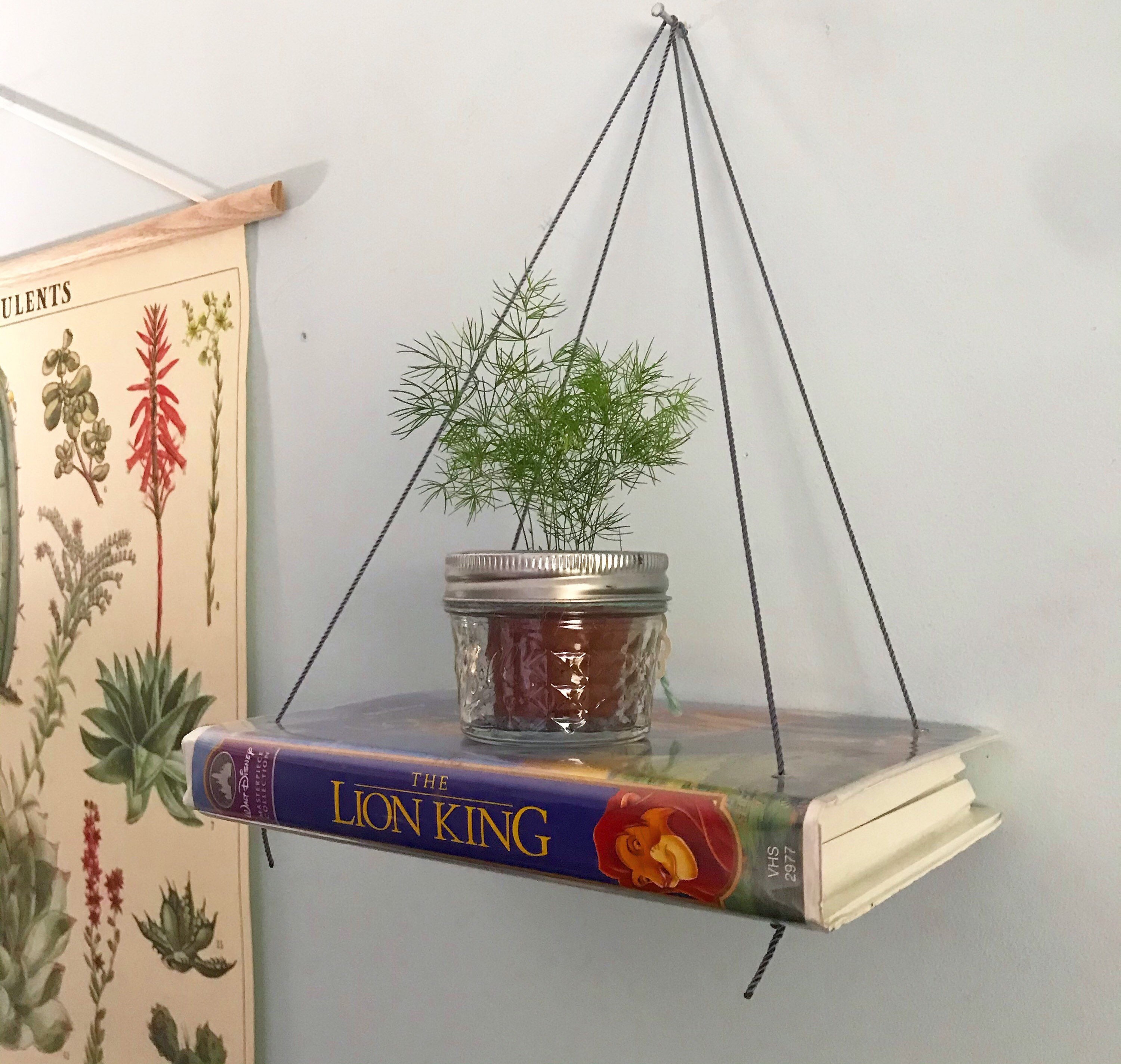 Recycled VHS Shelf Small Rope Shelf Disney Room Decor VHS - Etsy Norway