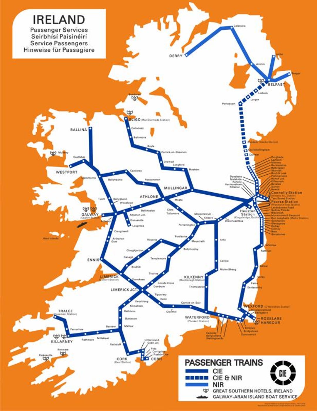 CIE Ireland 1969 - Carriage Map - Etsy