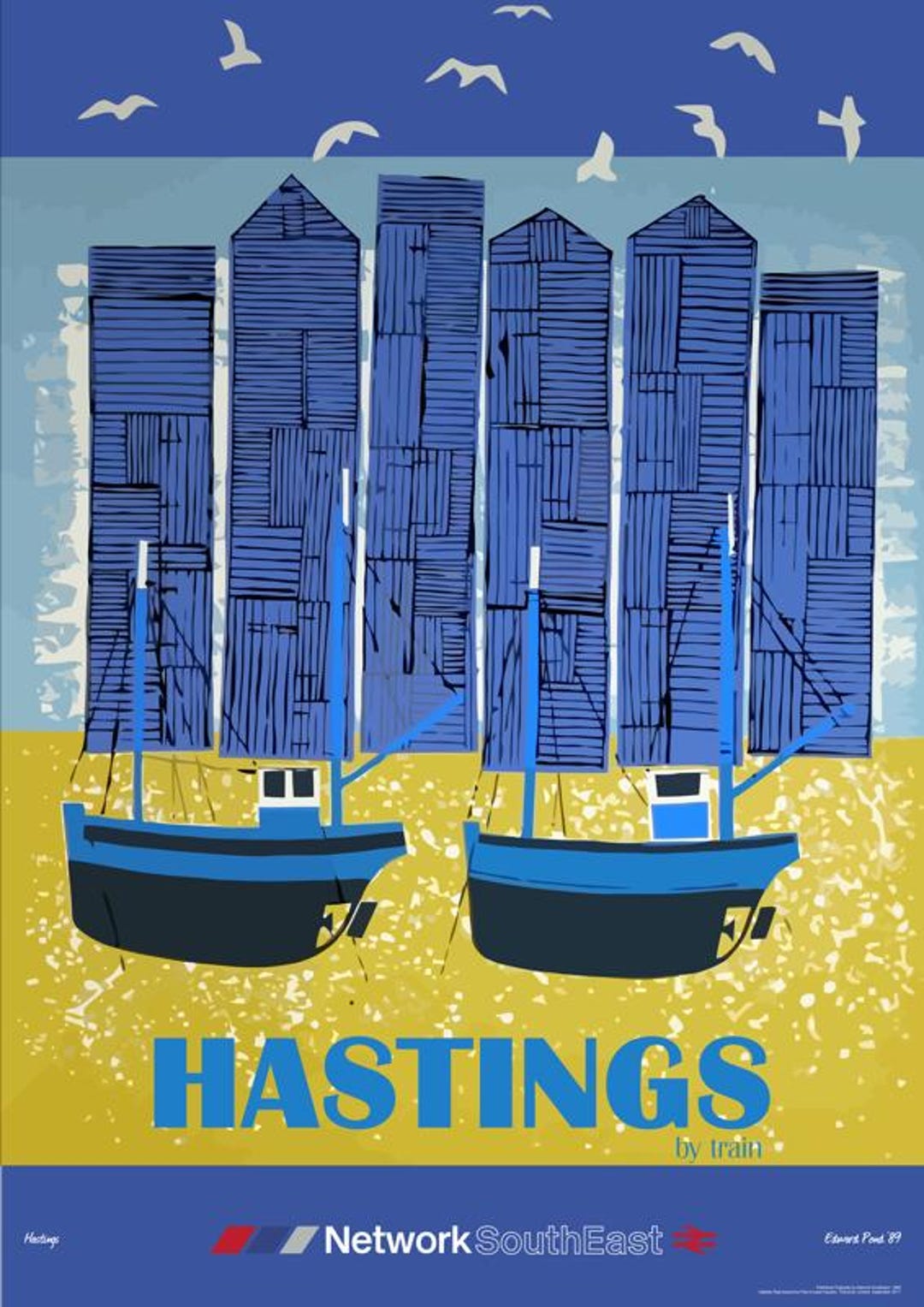 British Rail - NSE Hastings by Train - 1989 - A3 Size - Etsy