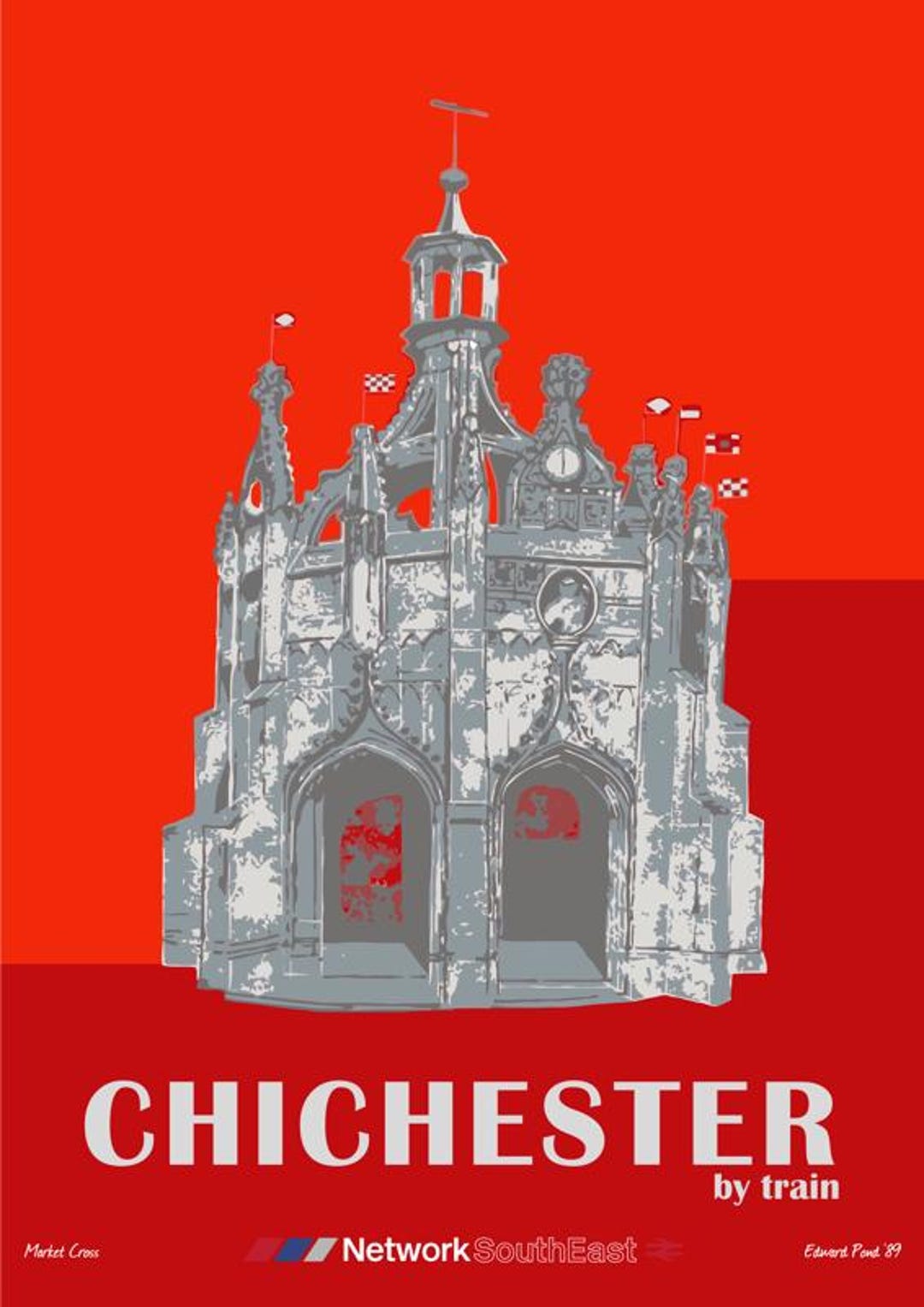British Rail - NSE Chichester by Train - 1989 - A3 Size - Etsy