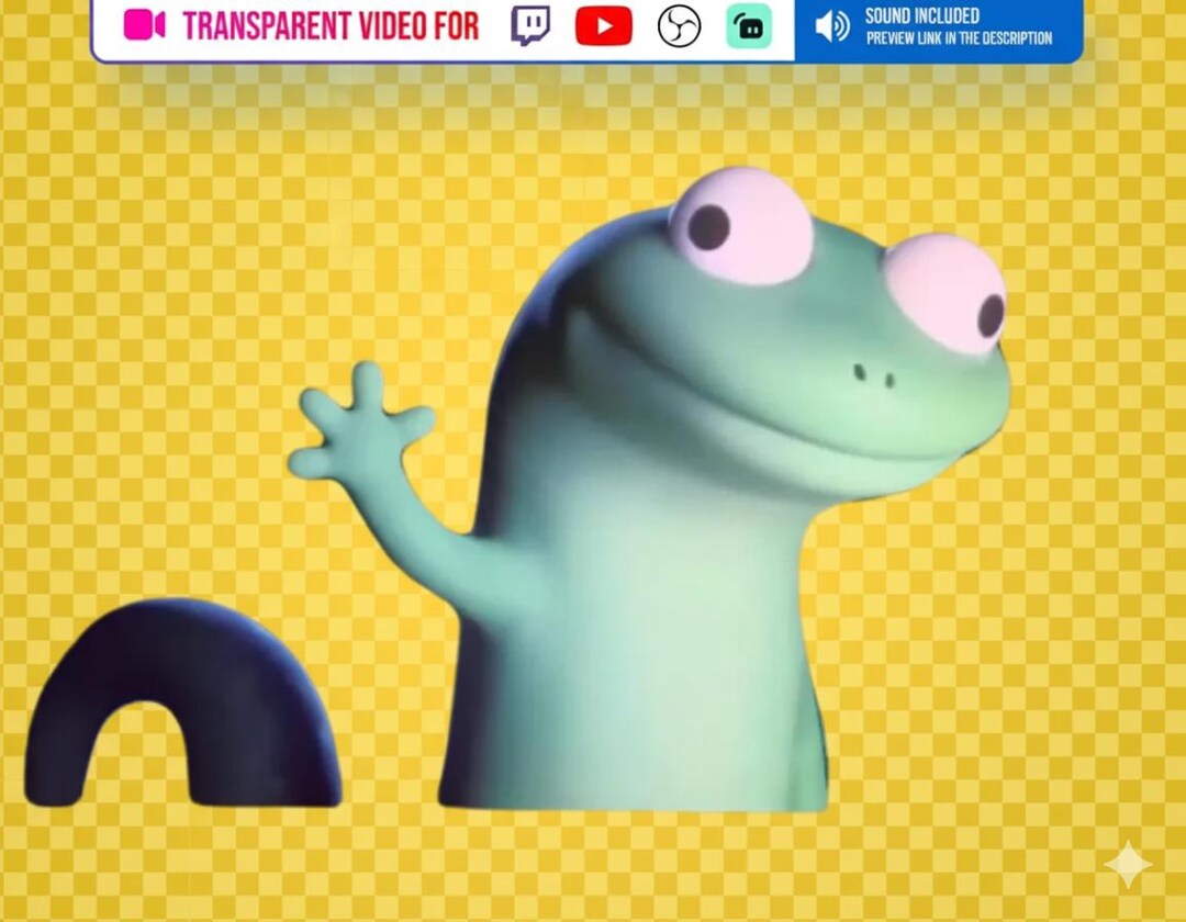 Lizard Twitch Emote GIF & Stream Alert: Funny Animated Meme (digital ...
