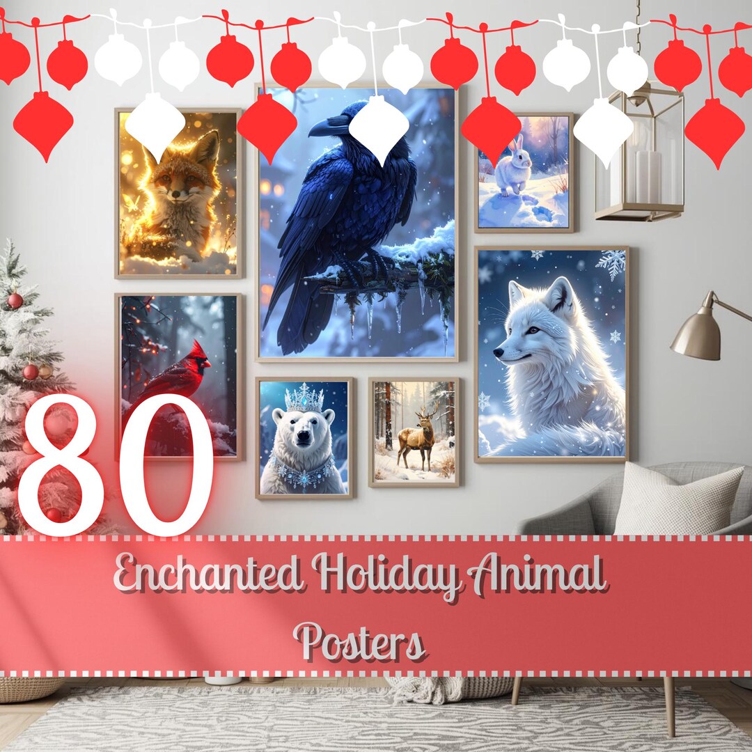Enchanted Winter Creatures | Fantasy Christmas Animal Prints | Magical ...
