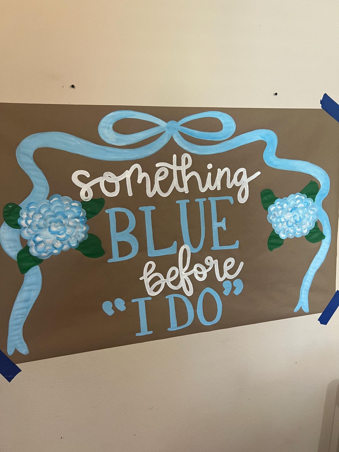 Wedding Shower Hand Painted Banner - 