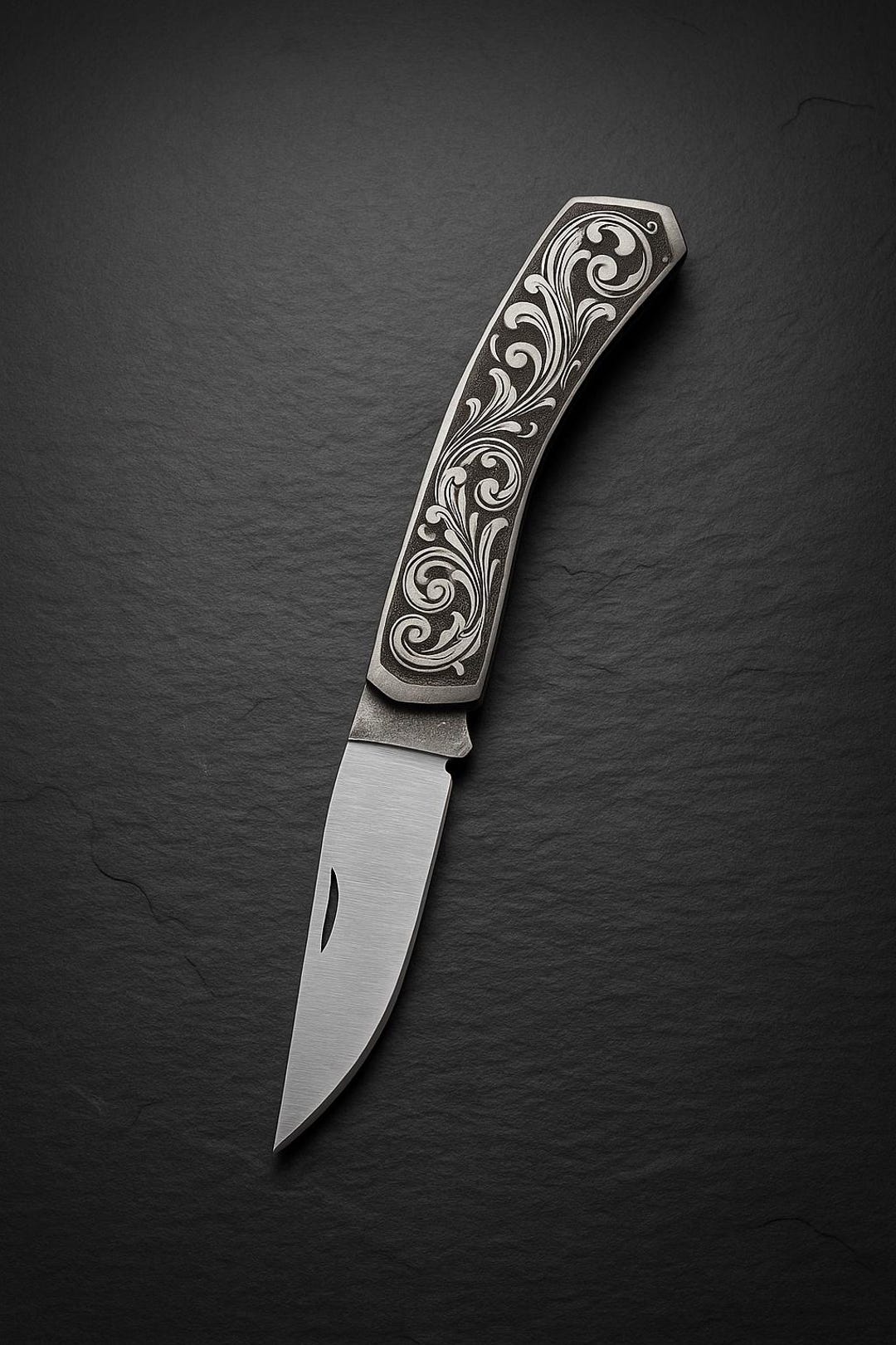 Handmade Engraved Folding Knife: Turkish Style Collectible Pocket Knife ...