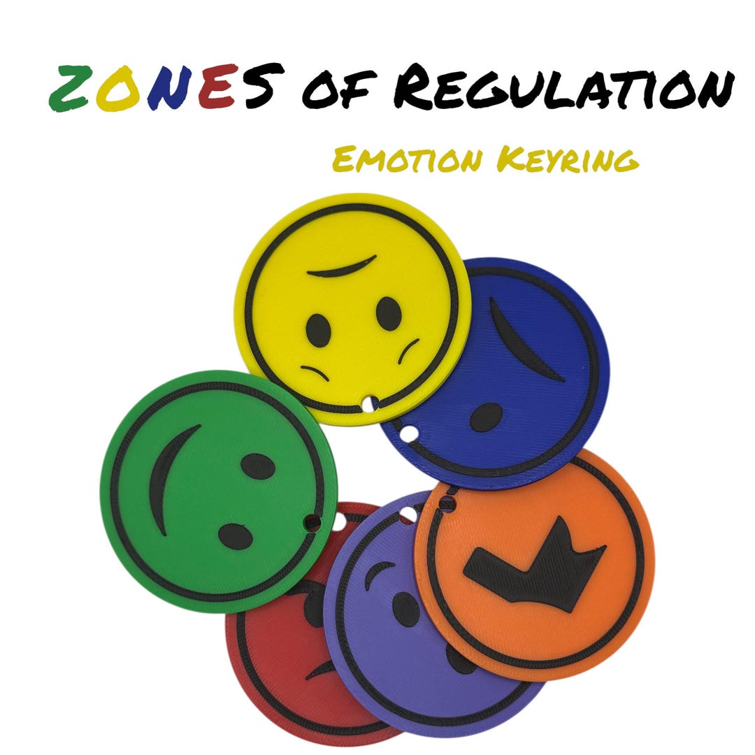Zones of Regulation Keychain PLUS | Emotional Regulation, Autism & SEN ...