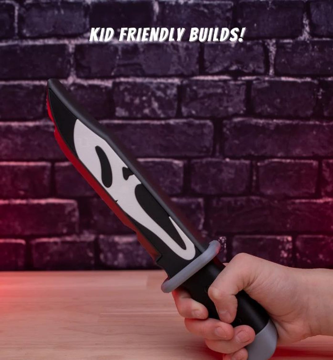 Ghost Face Prop – Plastic Scream Cosplay Weapon, Safe for Costume ...