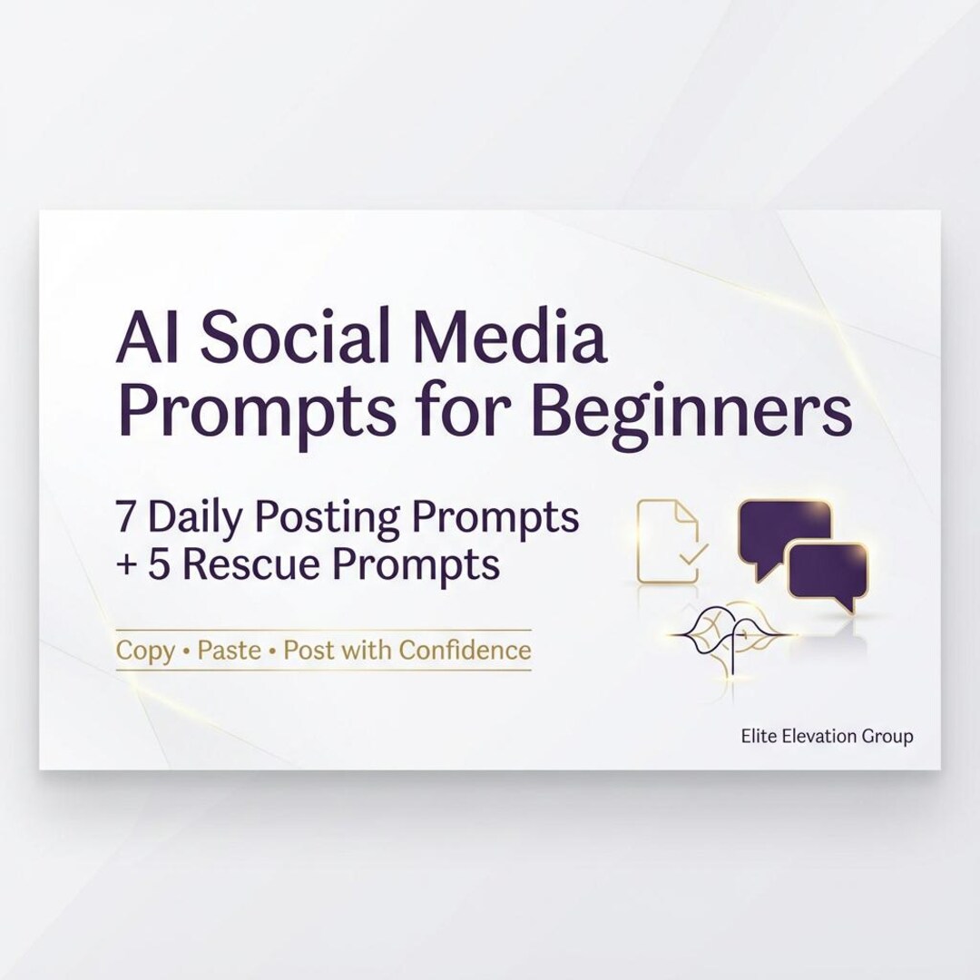 AI Social Media Prompts for Beginners | Daily Posting Prompts + Rescue ...