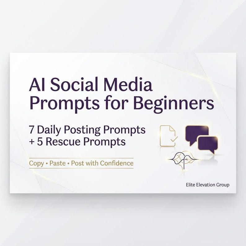 AI Social Media Prompts for Beginners | Daily Posting Prompts + Rescue ...
