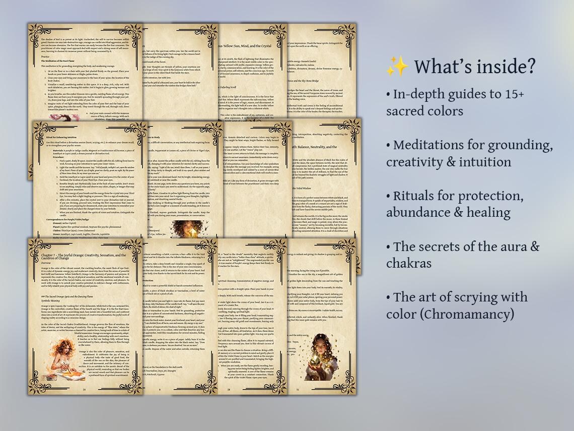Grimoire of Magical Colors | Digital Color Magic Book for Witches ...