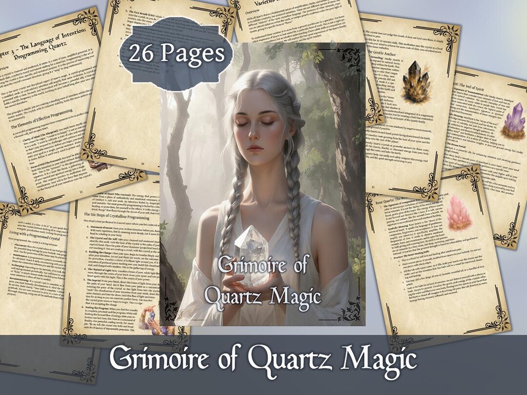 Grimoire of Quartz Magic | Digital Crystal Witchcraft Book | Printable ...