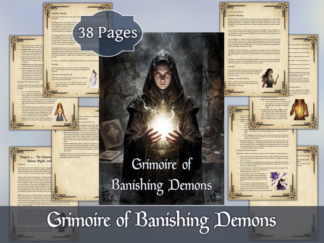 Grimoire of Banishing Demons | Digital Shadow Work Guide for Spiritual ...