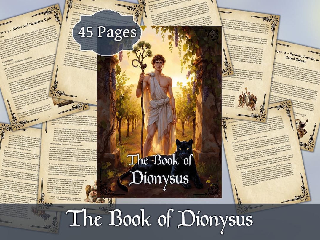 The Book of Dionysus | Greek God of Wine Esoteric Book | Printable ...