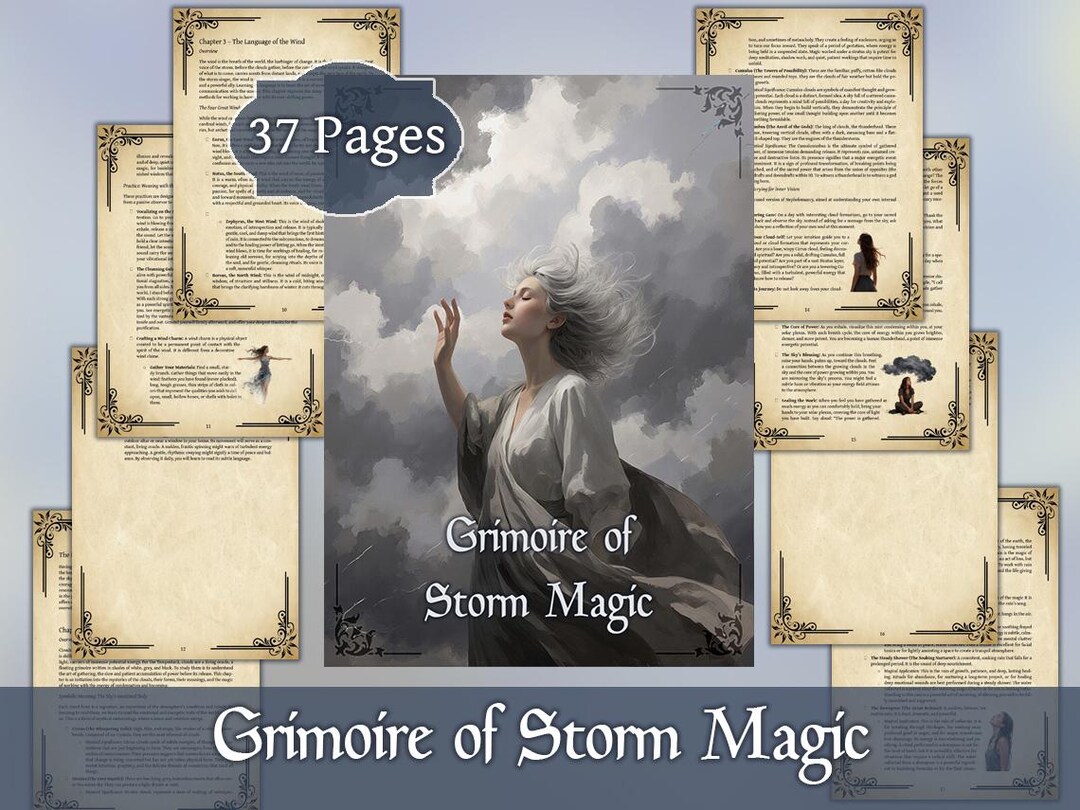 Grimoire of Storm Magic | Digital Weather Witchcraft Book | Printable ...