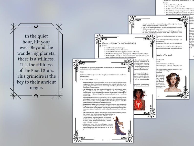 Grimoire of Fixed Stars | Digital Stellar Magic Book for Celestial ...