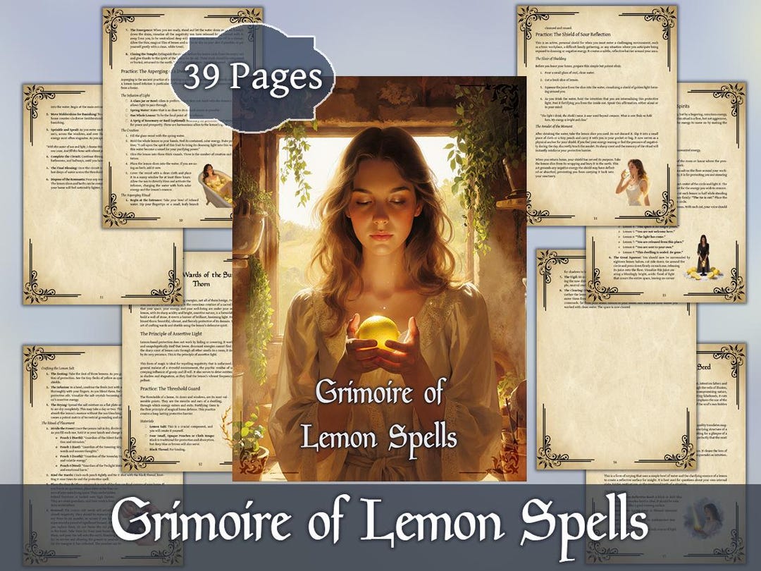 Grimoire of Lemon Spells | Digital Book of Shadows for Purification ...
