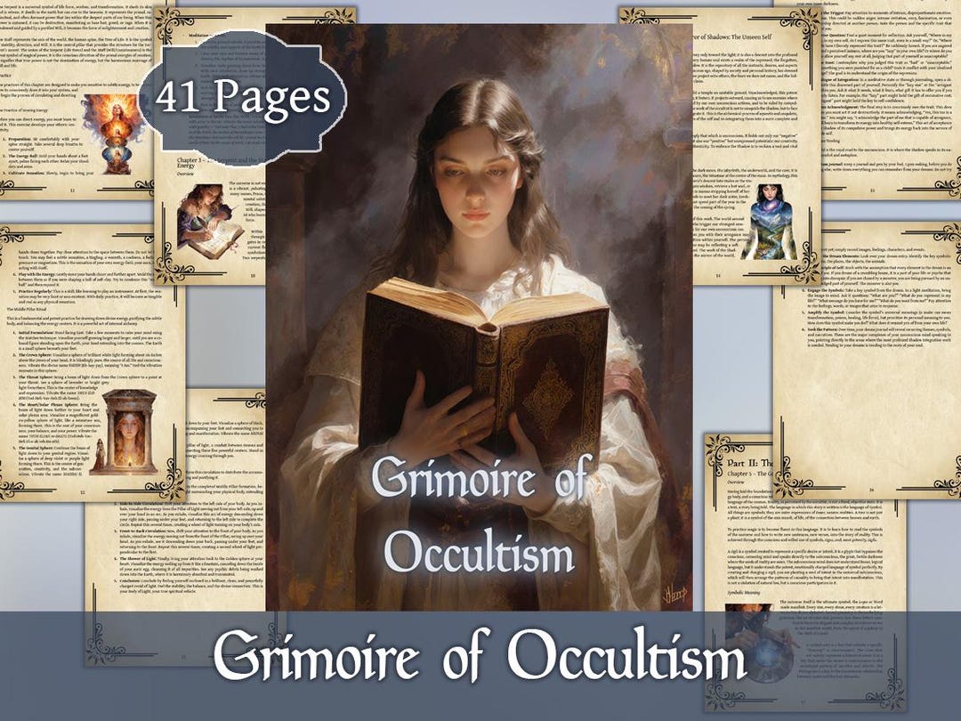 Grimoire of Occultism | Digital Magic Book for Beginners | Printable ...