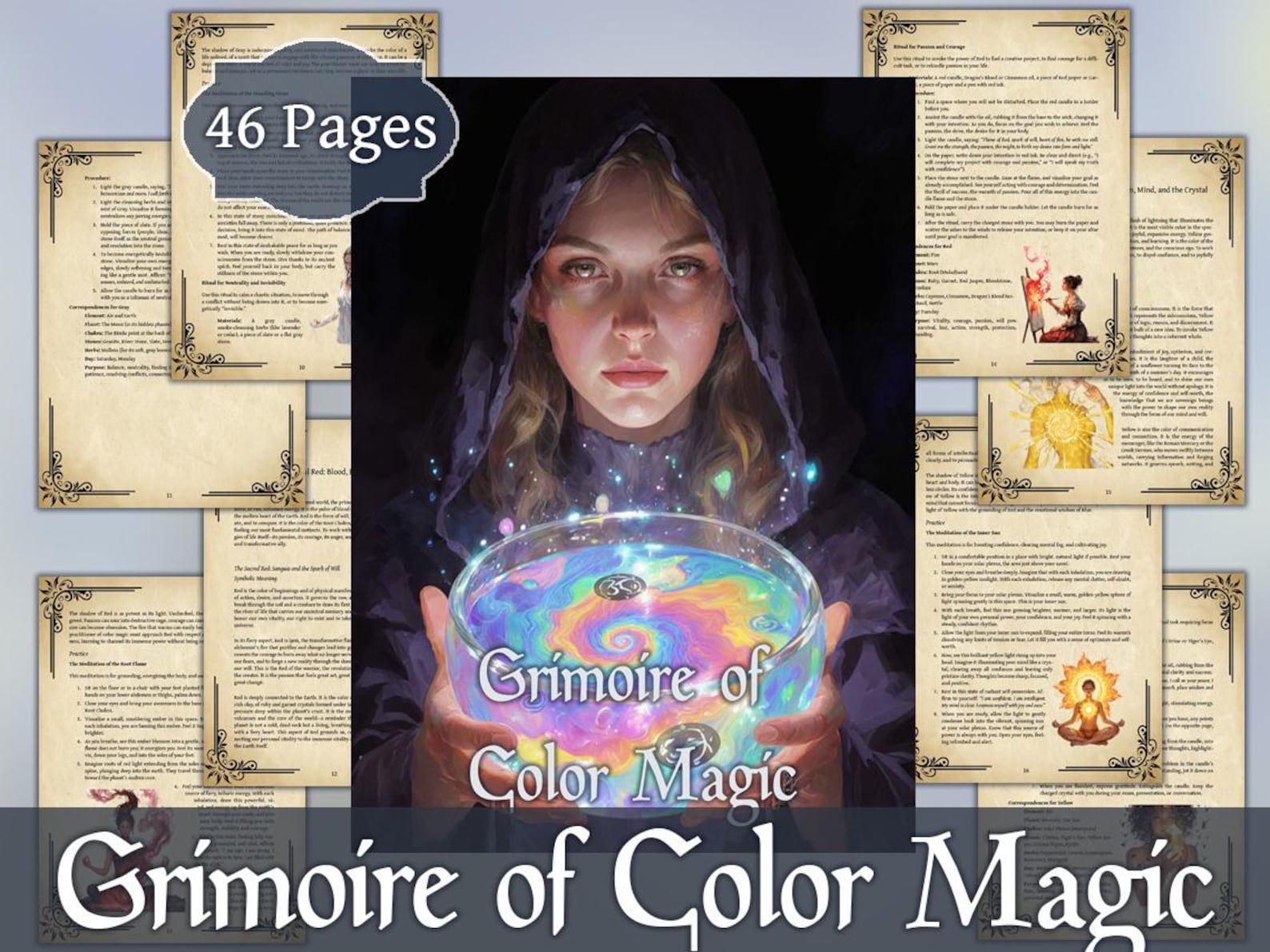 Grimoire of Magical Colors | Digital Color Magic Book for Witches ...