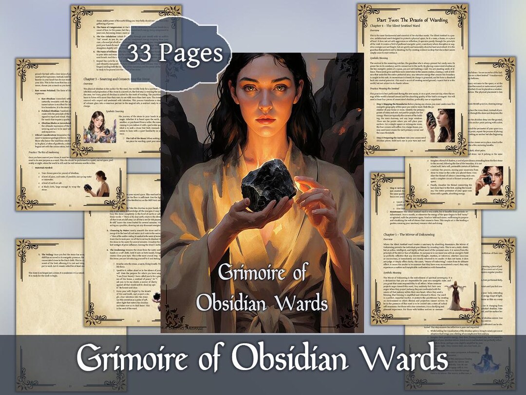 Grimoire of Obsidian Wards | Digital Book on Protection Magic & Psychic ...