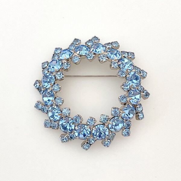 Blue Rhinestone Pin - Etsy