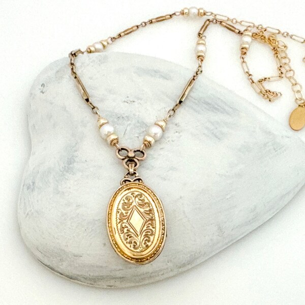 Pearl Locket - Etsy