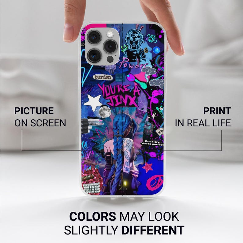 Jinx Arcane Phone Case League of Legends Video Game Cover for iPhone ...