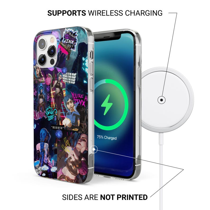 Jinx Arcane Phone Case League of Legends Video Game Cover for iPhone ...