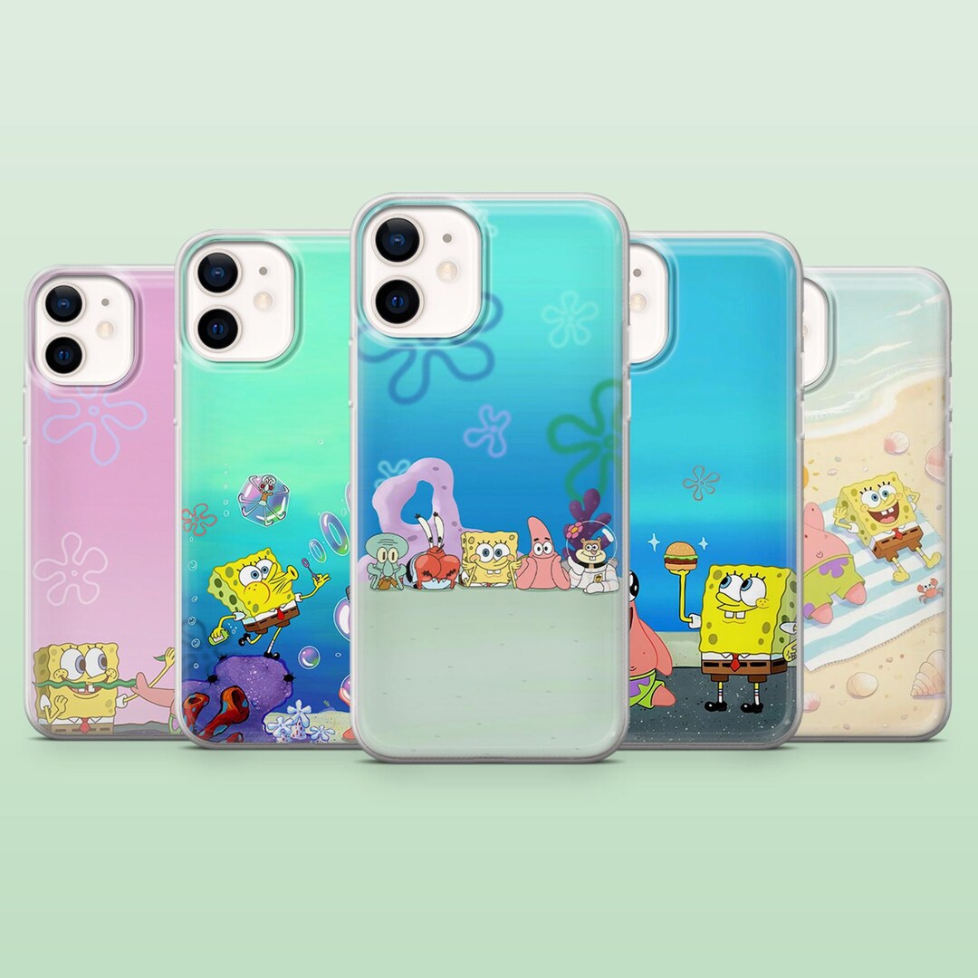 Sponge Bob Phone Case Cartoon Under the Sea Cover for iPhone 17pro, 16 ...