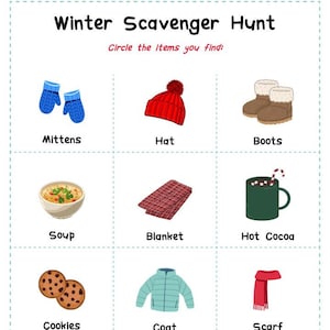 Winter Scavenger Hunt Printable - Etsy