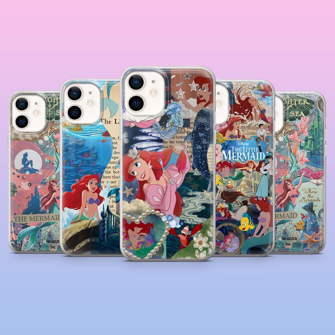 Little Mermaid Phone Case Ariel Ocean Life Cover for iPhone 17pro, 16 ...
