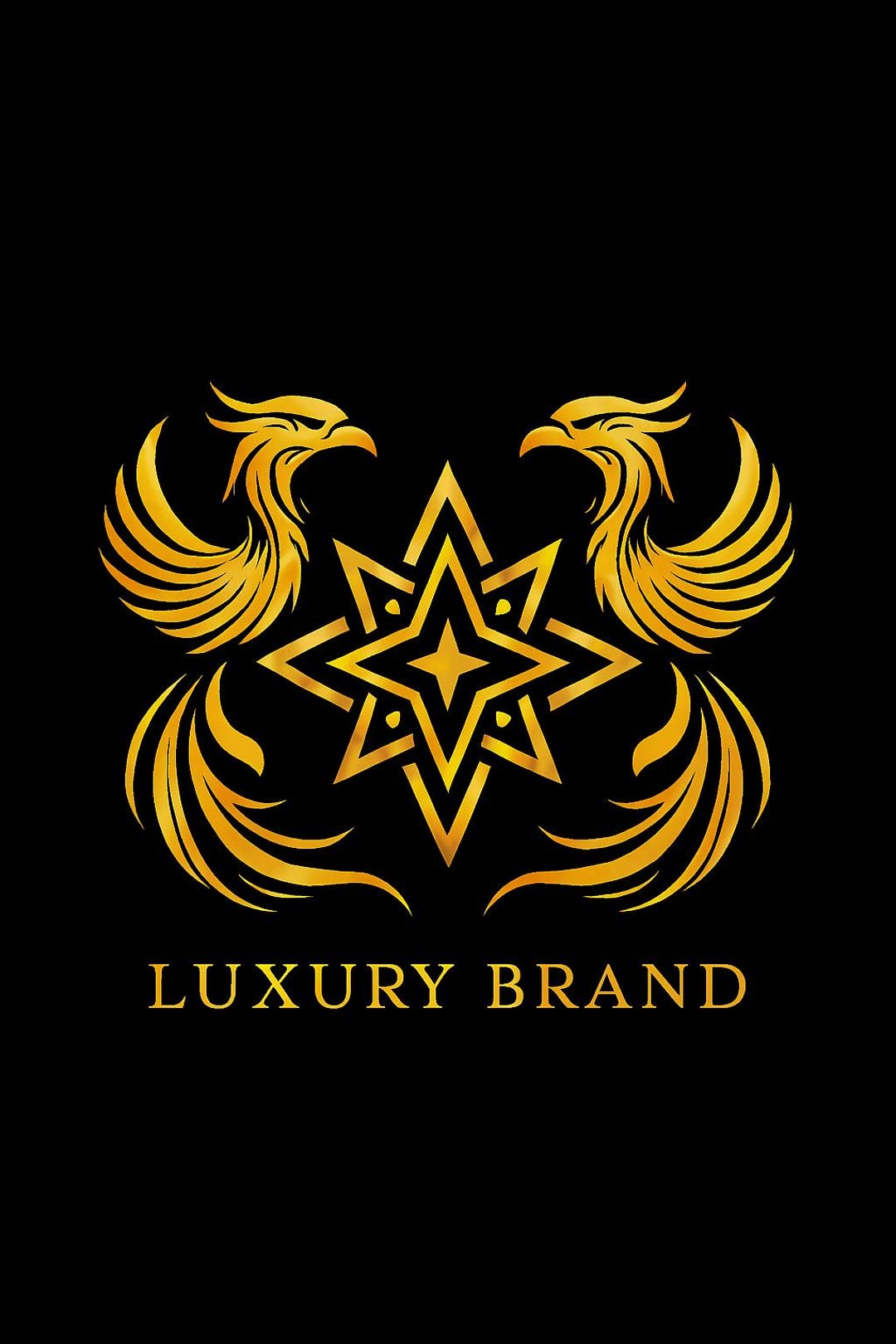Luxury Phoenix Compass Wall Art – Mystical Golden Emblem, Spiritual ...