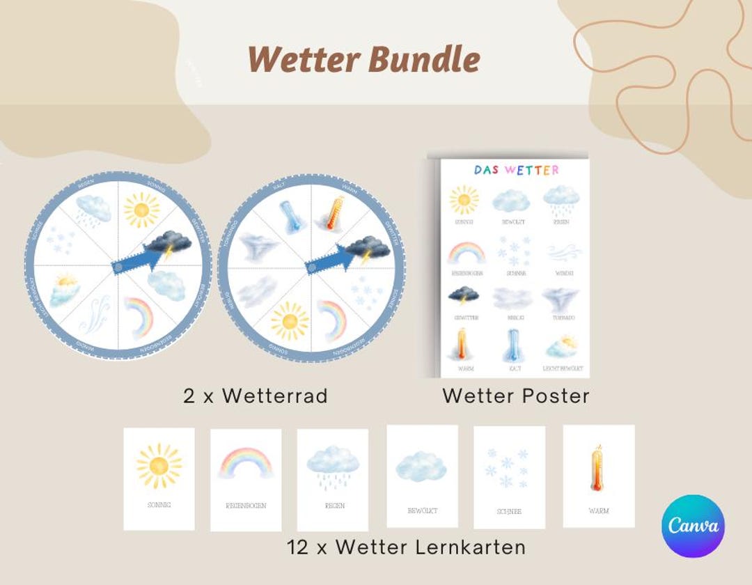 Weather Bundle With Weather Wheel, Weather Poster & Weather Learning ...