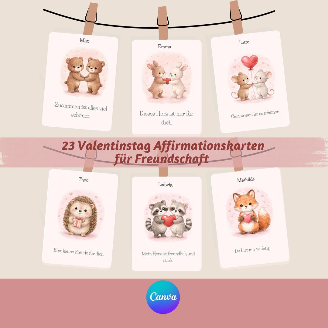 Valentine's Day Affirmation Cards for Children - 23 Loving ...