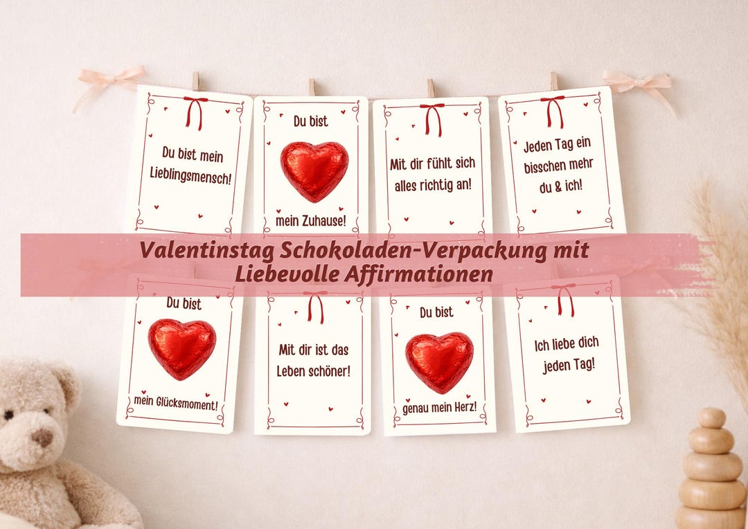 Valentine's Day Cards - 18 Love Messages to Cut Out, Canva PDF ...