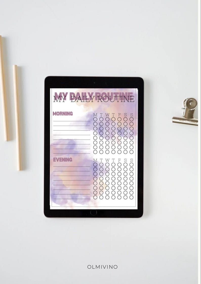 My Daily Routine – Printable Wall Art – Digital Download – Minimalist ...