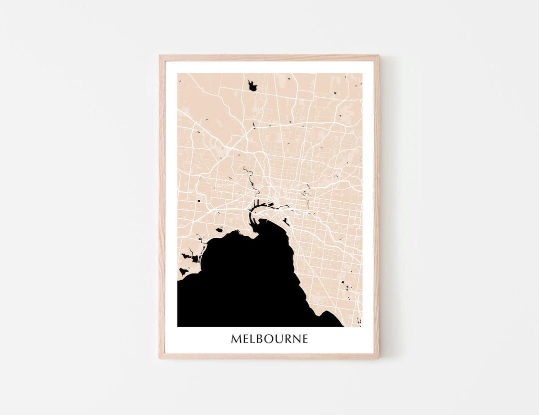 Melbourne Map Print, Melbourne City Map, Melbourne Art Print, Australia ...