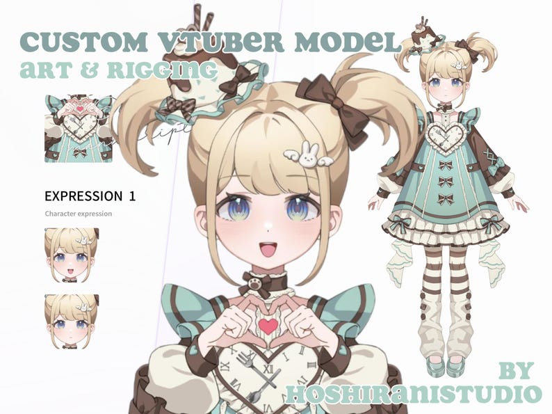 Custom Vtuber Live2d Model: Unique Design & Rigging - Etsy UK
