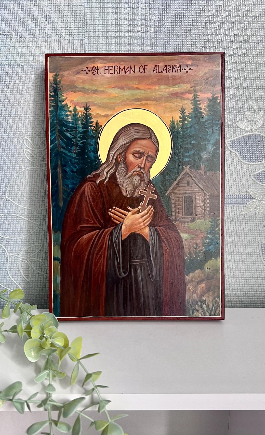 Saint Herman of Alaska , Hand-painted Icon (8/12inces) Custom Icon - Etsy