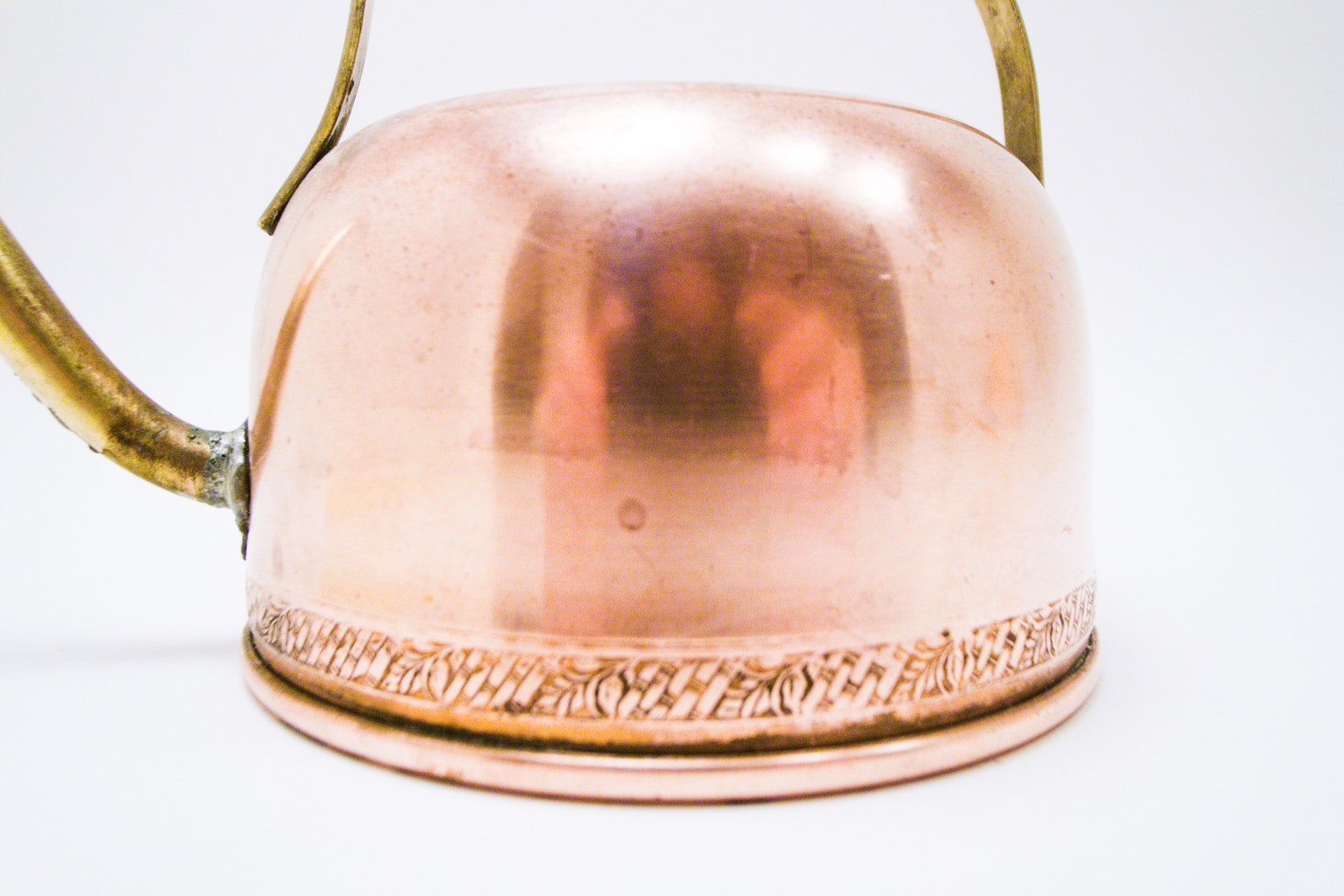 Vintage Copper Tea Kettle Pot Art Nouveau Chased Floral and | Etsy