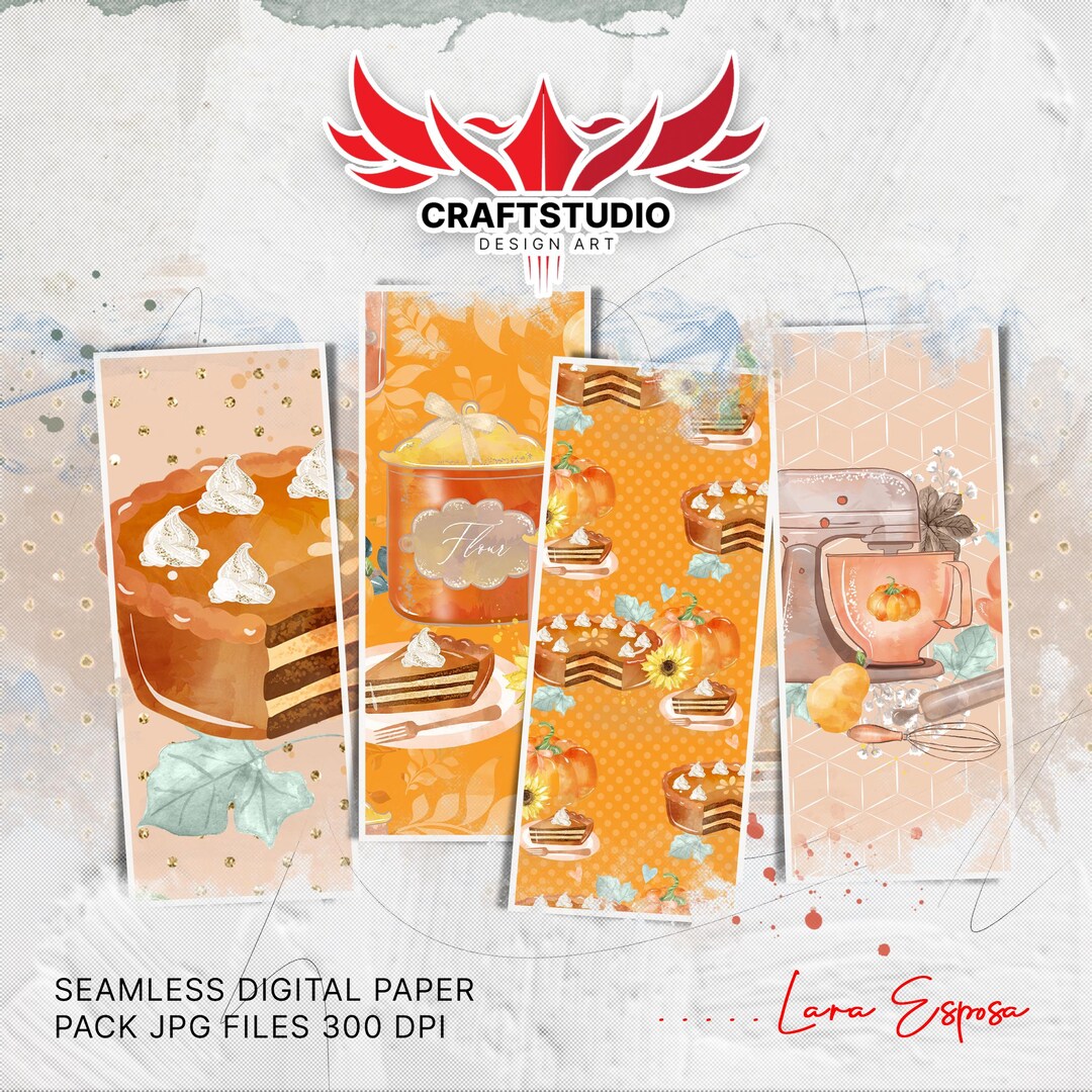 Watercolor Pumpkin Pie Digital Paper Pack - Etsy