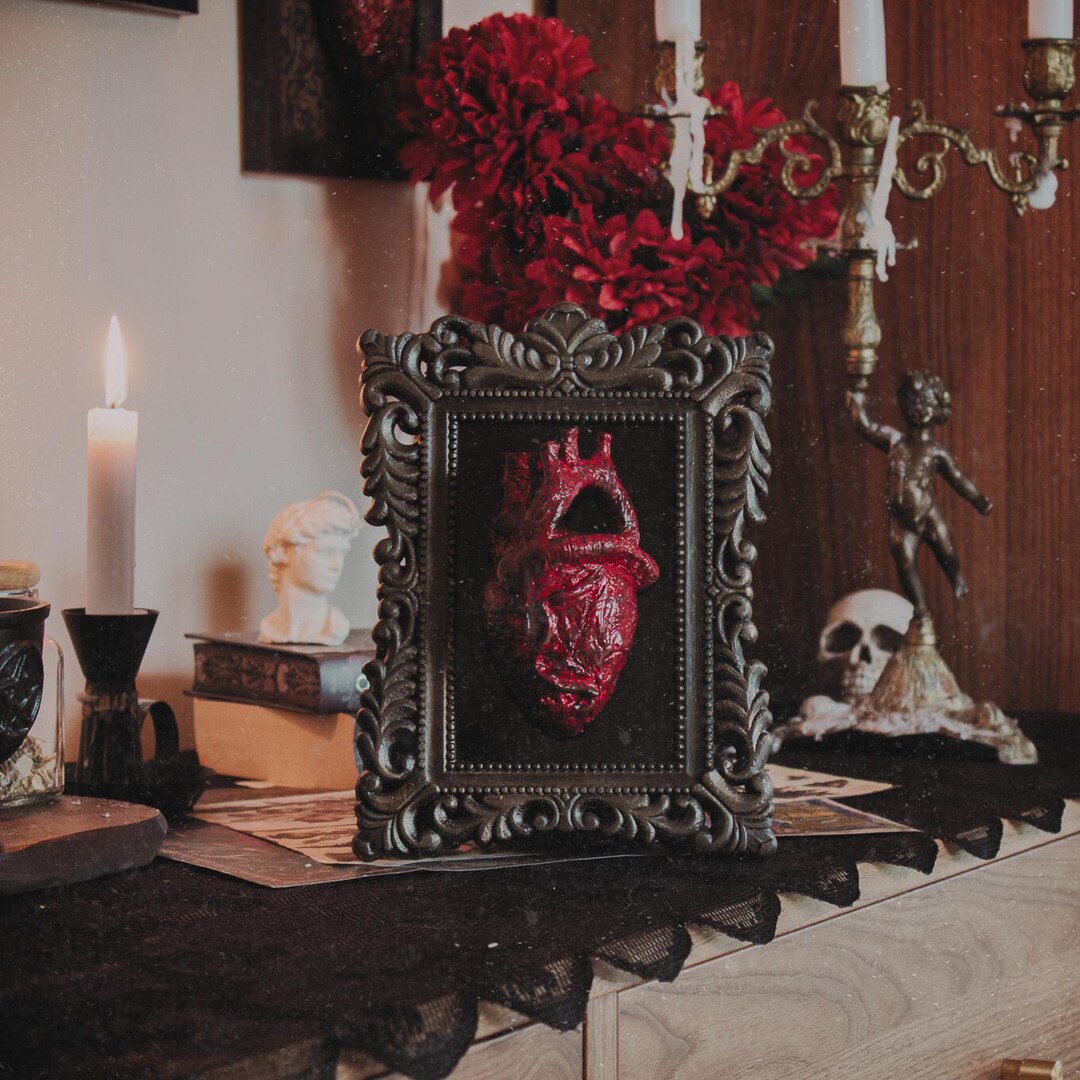Anatomical Heart Wall Decor, Goth Handmade Ornament Frame - Etsy