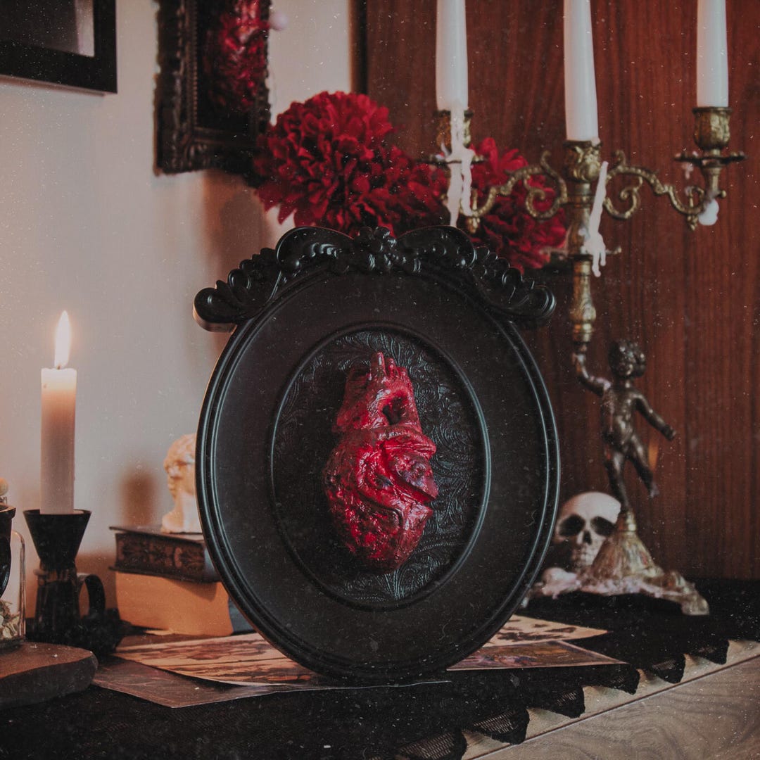 Anatomical Heart Wall Decor, Goth Handmade Dark Romantic Frame - Etsy
