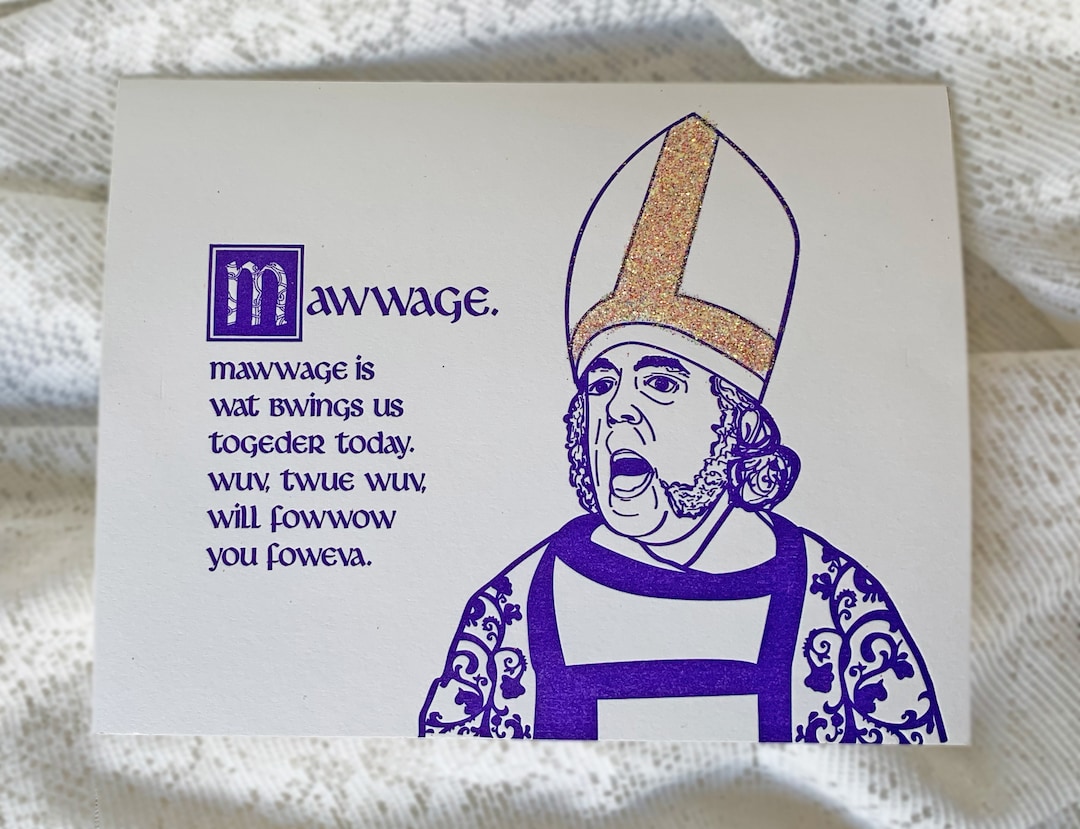 Mawwage Wedding Card - Etsy