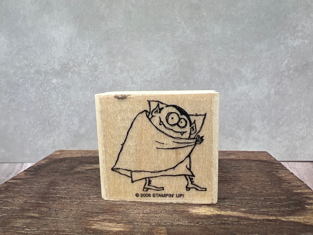 Vampire Halloween Rubber Stamp Used View All Photos - Etsy